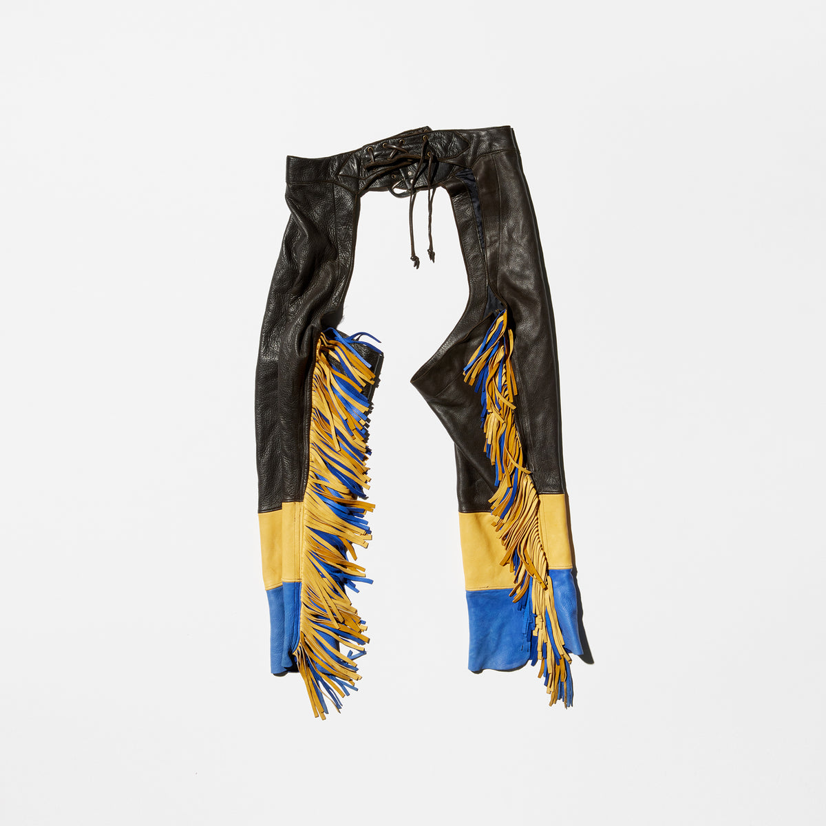 Vintage Fringe Leather Chaps Velvet
