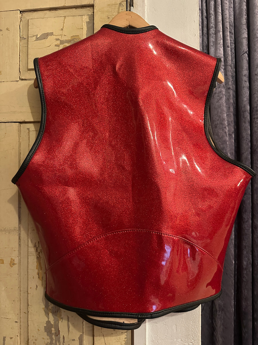 Vintage 50s Red Glitter PVC Vest for MEN – VELVET